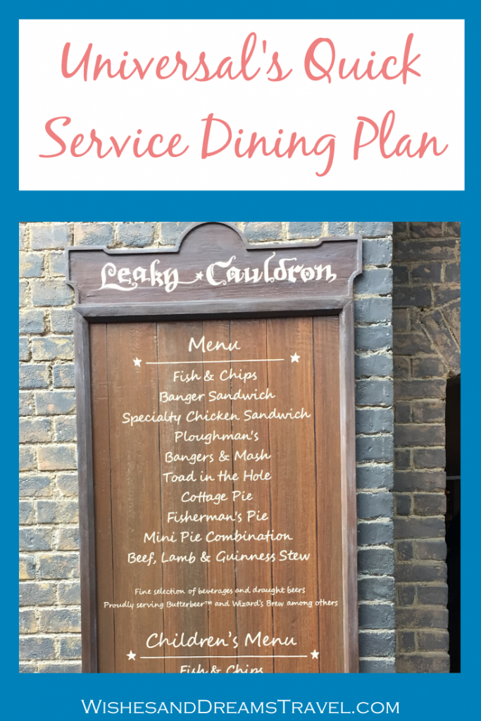 Quick Service Dining at Universal Studios | Wishes & Dreams Travel